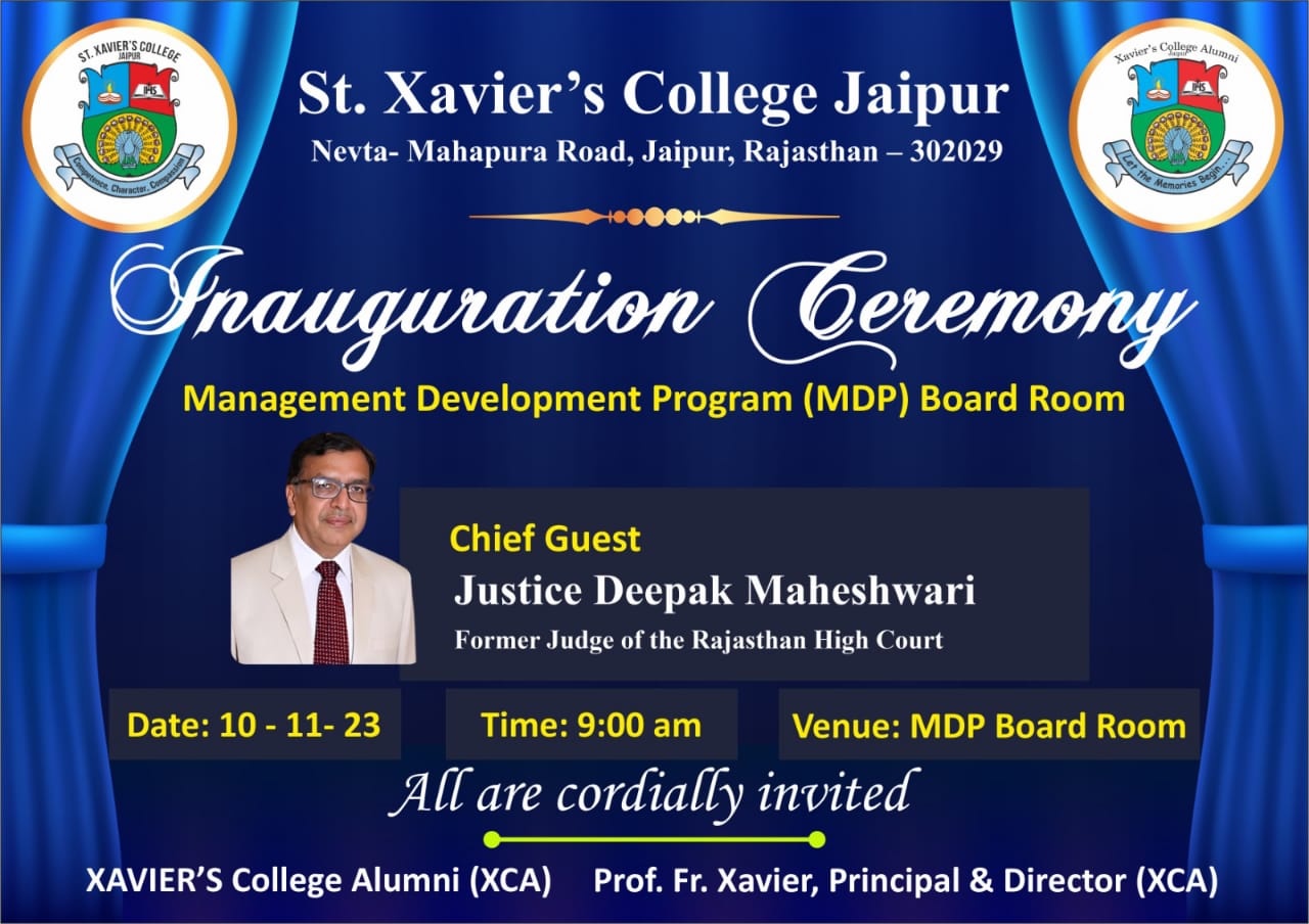 Inauguration Ceremony of MDP Board Room - St. Xavier's College Jaipur