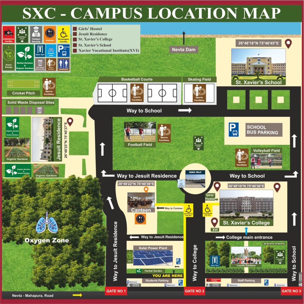 Campus Map - St. Xavier's College Jaipur