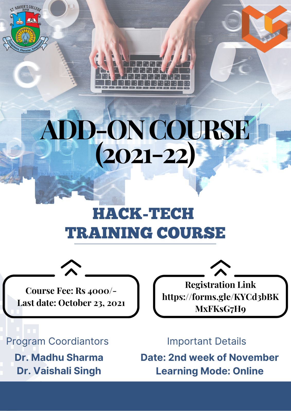 Hack-Tech Training Course - St. Xavier's College Jaipur