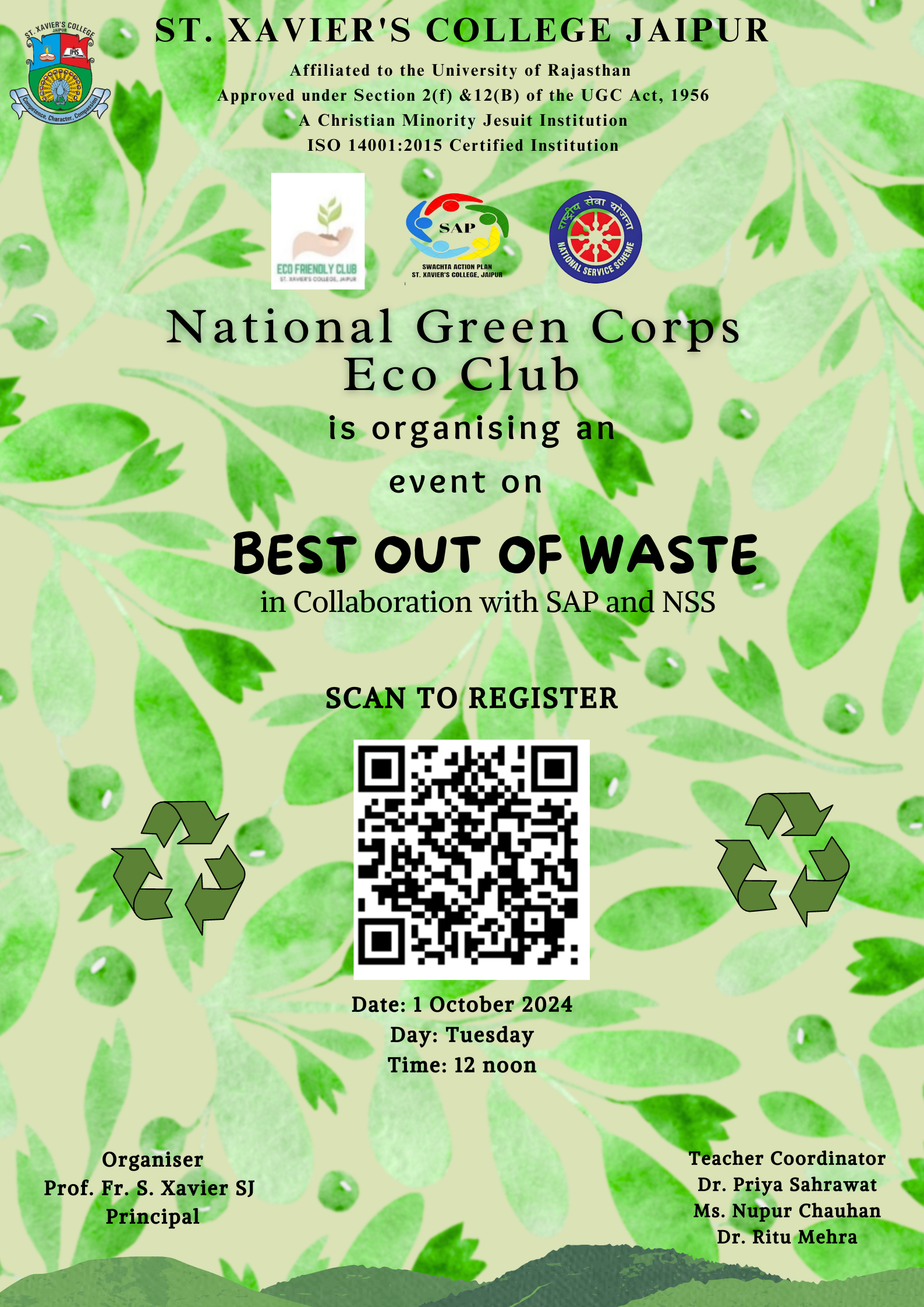 Best Out of Waste - St. Xavier's College Jaipur