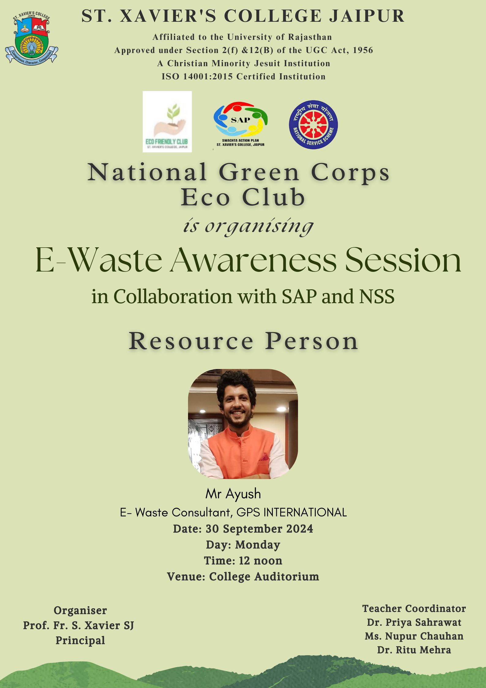 E-Waste Awareness Session - St. Xavier's College Jaipur