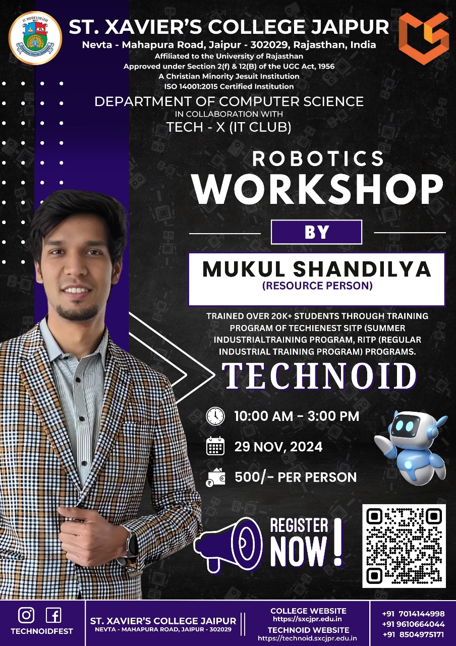 Robotics Workshop - St. Xavier's College Jaipur