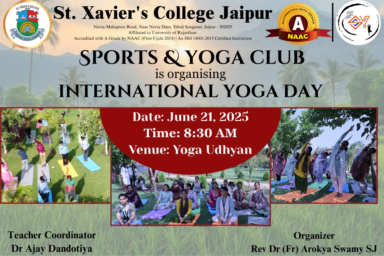 Yoga Session on International Yoga Day 2025 - St. Xavier's College Jaipur