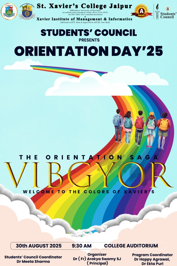 Orientation Day 2025-26 - St. Xavier's College Jaipur