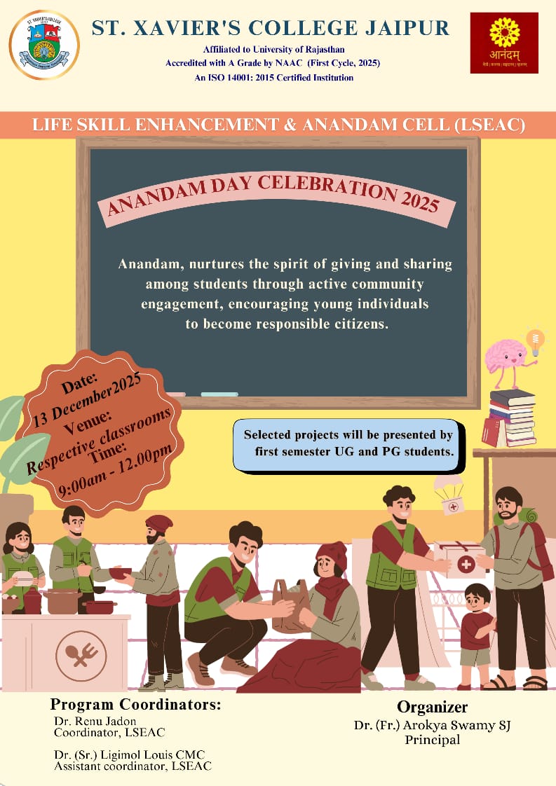 Anandam Day Celebration 2025 - St. Xavier's College Jaipur
