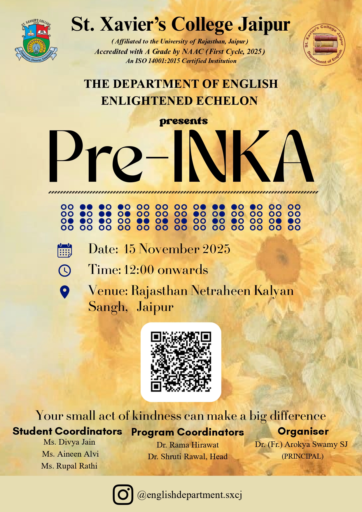 Pre- Inka'25 - St. Xavier's College Jaipur