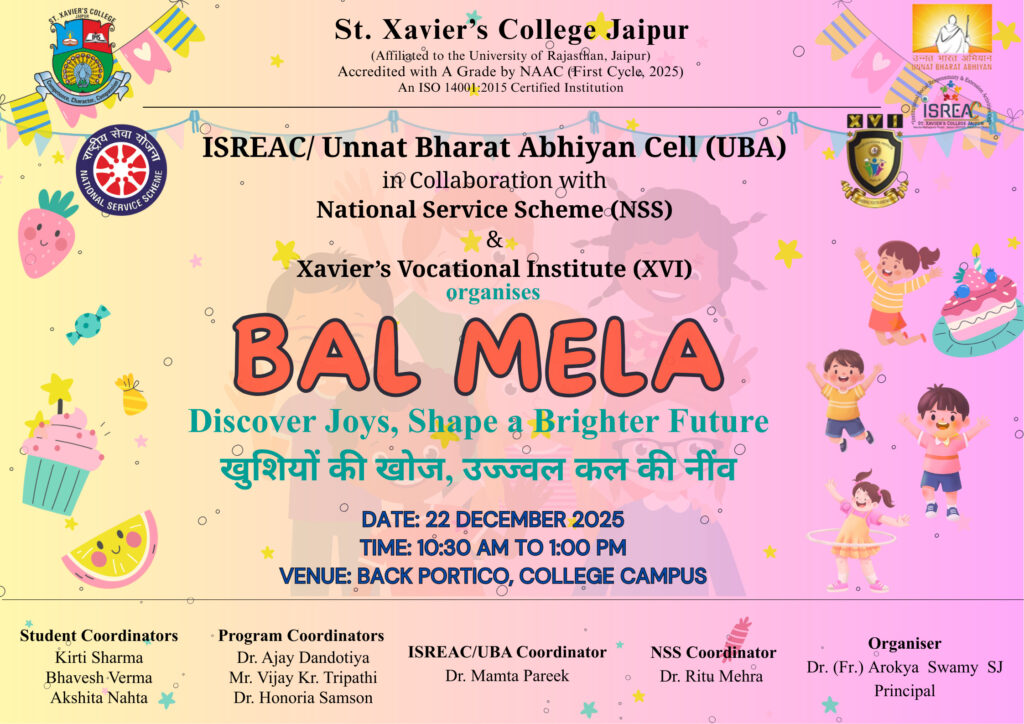 Bal Mela- Discover Joys, Shape A Brighter Future - St. Xavier's College ...