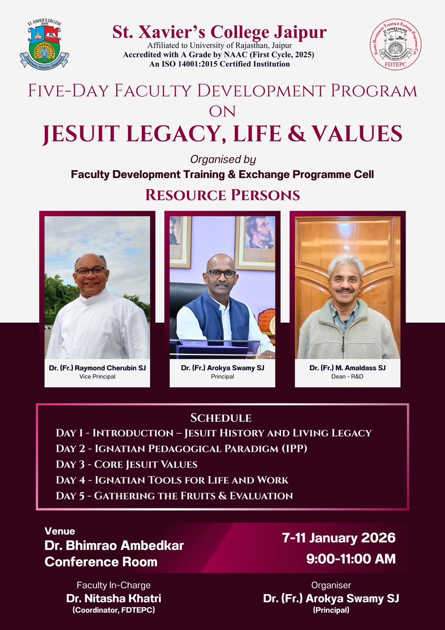 Five Day Faculty Development Program-Jesuit Legacy, Life & Values - St ...